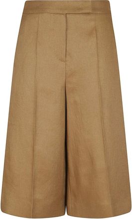Max Mara Femme, Shorts, Beige, Taille: 34 FR Linen Bermuda Shorts