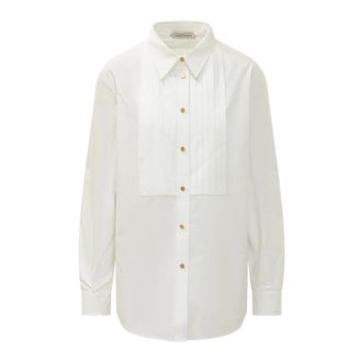 Alberta Ferretti Femme, Blouses et Chemises, Blanc, Taille: 46 FR Blouse en cr&ecirc;pe