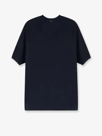 Max Mara Womens Top Mxmgolfo Silk-Cashmere Blue T-Shirts & Jerseys