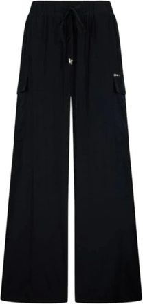 Liu Jo Femme, Pantalons, Noir, Taille: 42 FR Pantalone Palazzo Tasche Laterali