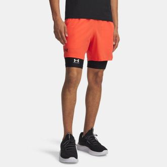 Under Armour Vanish Woven Shorts (15 cm) f&uuml;r Herren Venom Rot / Ultimate Schwarz XXL