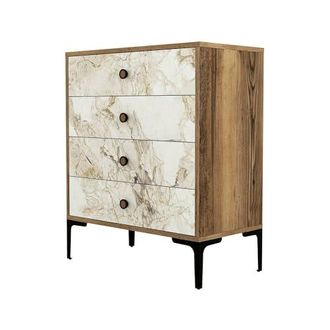 Dmora Kommode Aether 76x40x90.7h cm Braun 4 Schubladen