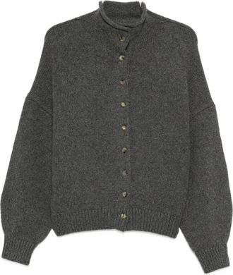 Khaite Femme, Pulls, Gris, Taille: 36 FR Pull Gris à Col Montant Côtelé