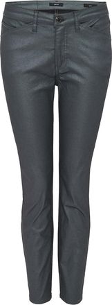 OPUS Damen Slim | Skinny Jeans Emily Classy Mid Rise mit Coating Graphite Glaze, 34 L28