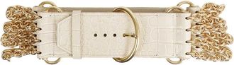 Chlo&eacute; Femme, Accessoires, Blanc, Taille: S Camera Chain Belt