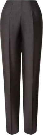 Alberta Ferretti Femme, Pantalons, Gris, Taille: 40 FR Pantalon Fluide Taille Haute en Laine et Soie