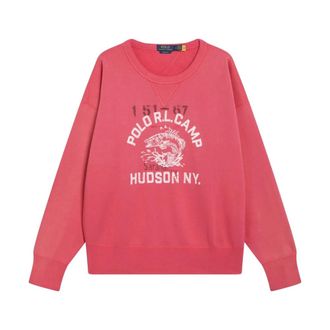 Polo Ralph Lauren Vintage Fit Fleece Grafik-Sweatshirt - - Sweatshirts & Hoodies - Herren - Rosa - M
