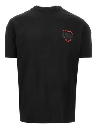 Emporio Armani Valentines Day T-Shirt mit Herzmotiv - Schwarz