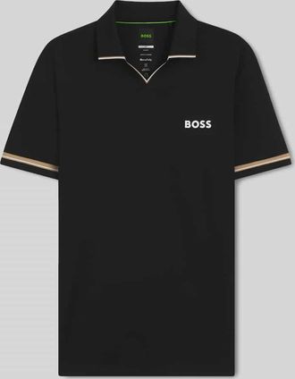 HUGO BOSS Slim Fit Poloshirt mit Label Print Modell PL_TOC SERVE 2