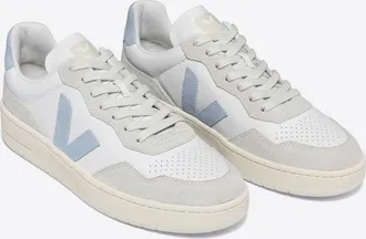 Veja Organic Traced Leather Sneaker - White