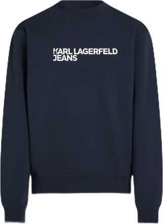 Karl Lagerfeld Karl Lagerfeld Jeans, Herren, Essential Logo Sweat, Normale Passform, Schwarz, XXL