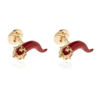 Dolce & Gabbana Good Luck Manschettenkn&ouml;pfe - - Accessories - Herren - Rot - ONE SIZE