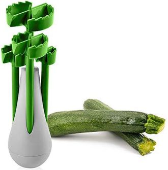 Betty Bossi Veggie Drill - der perfekte Gemüseausstecher für jedwedes Obst und Gemüse - Küchenhelfer mit dem selbst das Kürbis aushöhlen zu einem Kinderspiel Wird