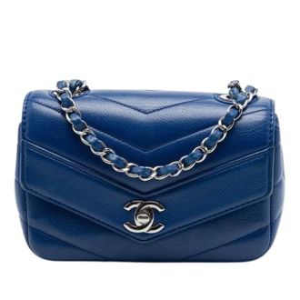 Chanel Pre-owned Cuir sacs-chanel - Femme - Pre-owned - Bleu - Taille: ONE Size