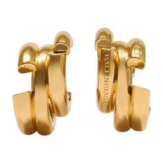 Balenciaga Womens Saint Germain Earrings Metal Gold Jewelry-Watches
