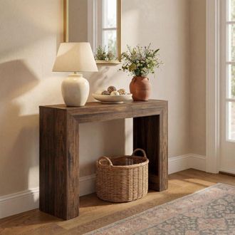 Tribesigns Tribesigns Table Console &Eacute;troite 105 cm, Table dEntr&eacute;e pour Couloir, Console Derri&egrave;re Canap&eacute;, Table Console Style Farmhouse avec Base Double Stable
