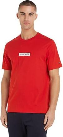 Tommy Hilfiger Homme T-Shirt Manches Courtes Encolure Ronde, Rouge (Primary Red), M