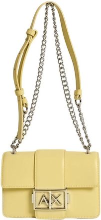 A|X Armani Exchange Femme, Sacs, Jaune, Taille: ONE Size Sac bandouli&egrave;re avec logo en m&eacute;tal