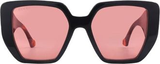 Gucci Gg0956s Lunettes de Soleil, Noir/Orange (Havana-Orange), 54 Femme