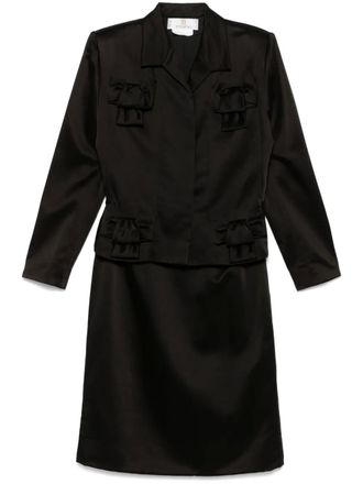 Givenchy x John Galliano costume satiné (années 1990) - Noir