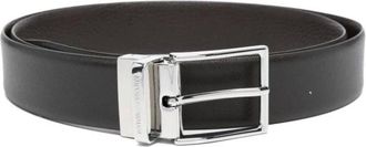 Emporio Armani Homme, Accessoires, Brun, Taille: ONE Size Ceinture R&eacute;versible en Cuir avec Boucle