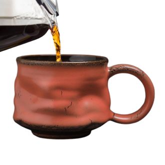Generico Kaffeetasse, Kaffeetasse, ästhetische Keramiktasse, funky niedliche Kaffeetassen, Vintage-Kaffeetassen, unregelmäßige einzigartige Kaffeetassen, Bauer