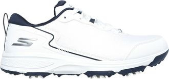 Skechers Torque Sport Fairway Herren-Golfschuhe mit Spikes und lockerer Passform, Wei&szlig; Marineblau, 43 EU