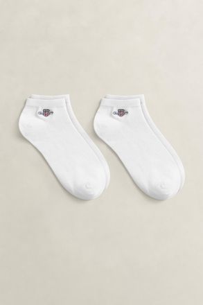 GANT Herren 2er-Pack Shield Kn&ouml;chelsocken (43-45) Wei&szlig;