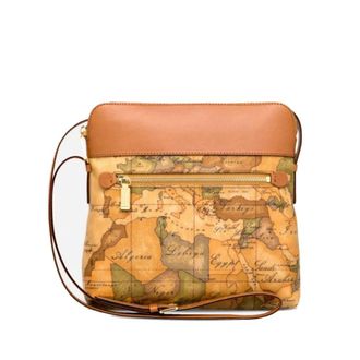 Alviero Martini 1A Classe Umh&auml;ngetasche mit Kartenmuster Beige - - Bags - Damen - Beige - ONE SIZE