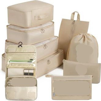 Generic 9-teiliges Set Reise-Organizer, Aufbewahrungstaschen, Koffer, Toilettenartikel, Schuhe, Kleidung, Ordentlicher Beutel, Packw&uuml;rfel, H&uuml;llen, Zubeh&ouml;r(9PC