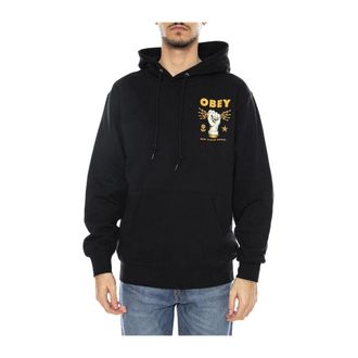 Obey New Clear Power Hood Fleece - - Sweatshirts & Hoodies - Herren - Schwarzk - M