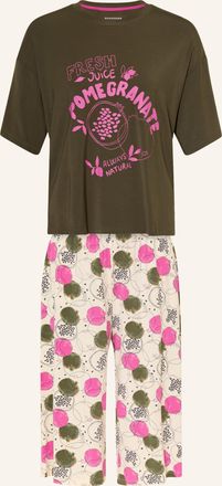 Schiesser 3/4-Schlafanzug Casual Fashion gruen