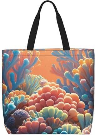 Generic Corail Sac Fourre Tout D&eacute;contract&eacute; Sacs De Courses L&eacute;ger Sac &Agrave; Bandouli&egrave;re Pour Travail Shopping Quotidienne