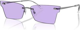 Ray-Ban Xime Bio-based Sonnenbrillen Gunmetal Fassung Violett Glas 64-15