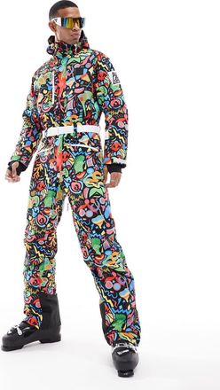 OOSC Stairway To Heaven - Bunter Herren-Skianzug-Gr&uuml;n