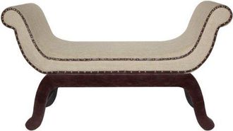 Premier Housewares Chaise Longue, Leinen, naturfarben