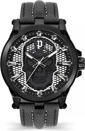 Police Homme, Accessoires, Noir, Taille: ONE Size Montre habill&eacute;e en cuir au design &eacute;pur&eacute;