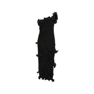 Cult Gaia One-shoulder Pliss&eacute;-effect Midi Dress