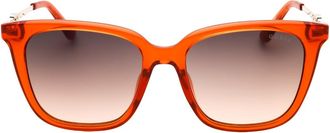 Guess Orange Sonnenbrille mit goldenen B&uuml;geln