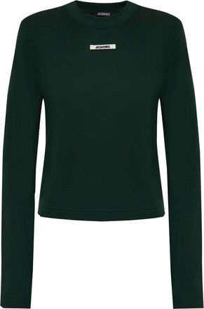 Jacquemus Langarmshirt mit Logo - Gr&uuml;n