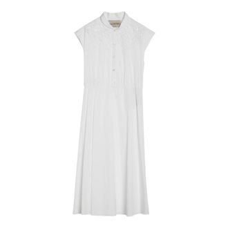 Valentino Garavani Besticktes Popeline-Midikleid - - Dresses - Damen - Wei&szlig; - S
