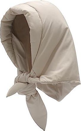 ZLYC Capuche dhiver rembourrée pour femme, foulard coupe-vent, cagoule douce et chaude, Beige uni., Taille unique