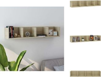 vidaXL Vidaxl - tag&egrave;re murale &agrave; cd Ch&ecirc;ne sonoma 100x18x18 cm Bois ding&eacute;nierie - &Eacute;tag&egrave;re Murale - &Eacute;tag&egrave;re &agrave; cd - Meuble Audio - Rangement cd - Organisation