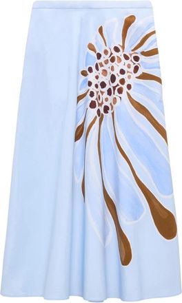 Dorothee Schumacher Femme, Jupes, Bleu, Taille: 42 FR Jupe Floral Power