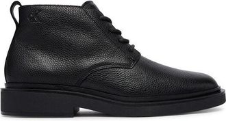 Calvin Klein Schn&uuml;rschuhe Sq Rubber Desert Boot Lth HM0HM02352 Schwarz