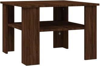 vidaXL Vidaxl - Table basse Ch&ecirc;ne marron 60x60x42 cm Bois ding&eacute;nierie