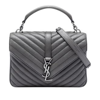 Saint Laurent Pre-owned College Satchel - Femme - Pre-owned - Gris - Taille: ONE Size
