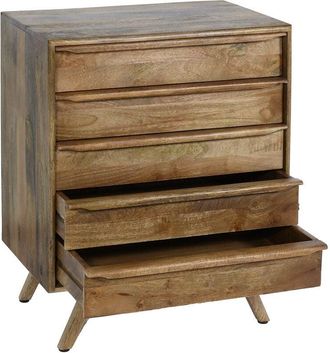 Hhg Highboard 195, Kommode Sideboard Schrank Schubladen Massiv-Holz Mango 81x65x43cm MVG-zertifiziert