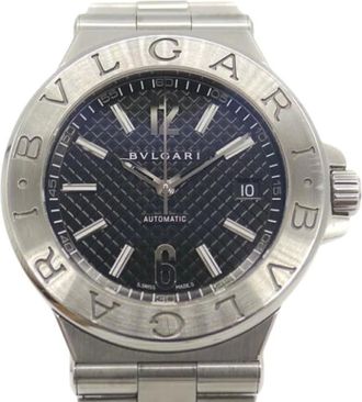 Bulgari Montre Pre-owned Dg40S - Homme - Pre-owned - Noir - Taille: ONE Size