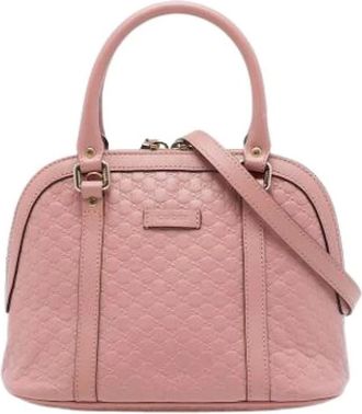 Gucci Sac bandouli&egrave;re en cuir gaufr&eacute; Pre-owned - Femme - Pre-owned - Rose - Taille: ONE Size